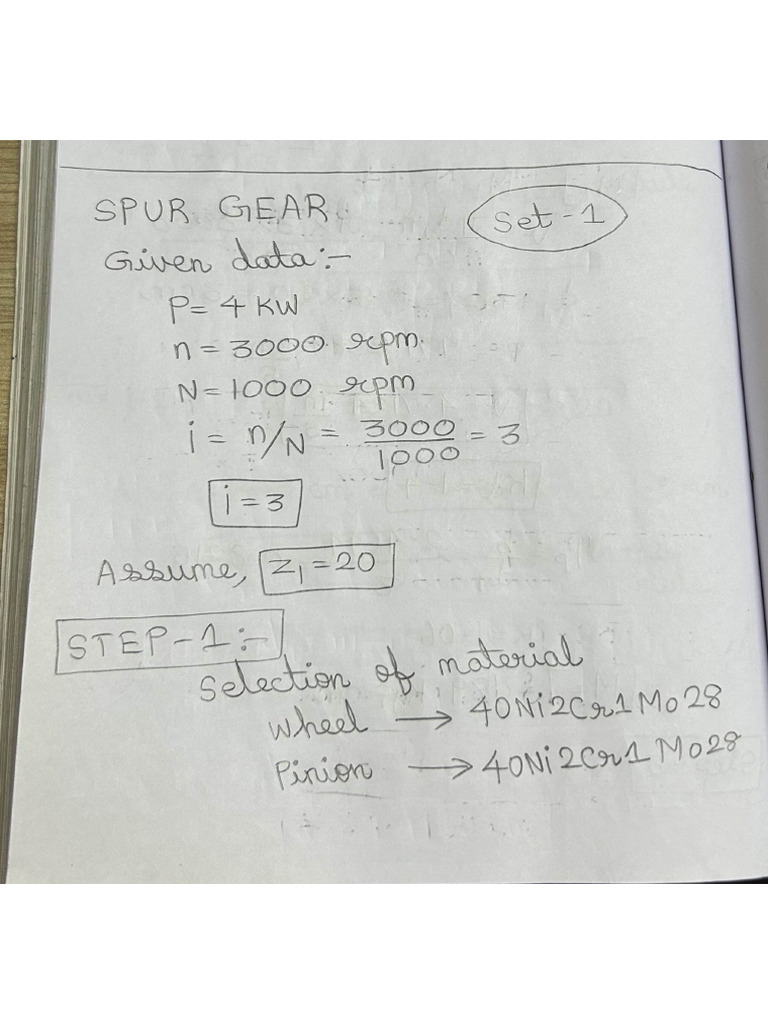 Spur Gear Calculation | PDF