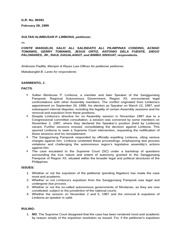 Limbona vs. Conte Mangelin | PDF | Supreme Court Of The United States ...