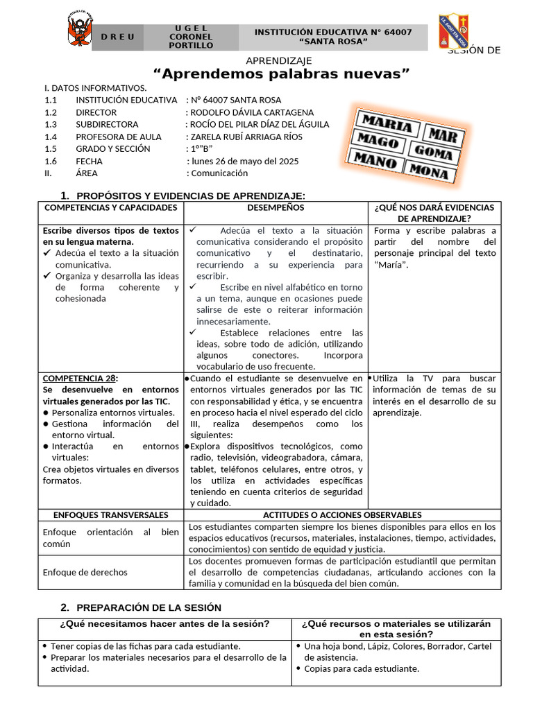 Aprendemos Palabras Nuevas | PDF | Aprendizaje