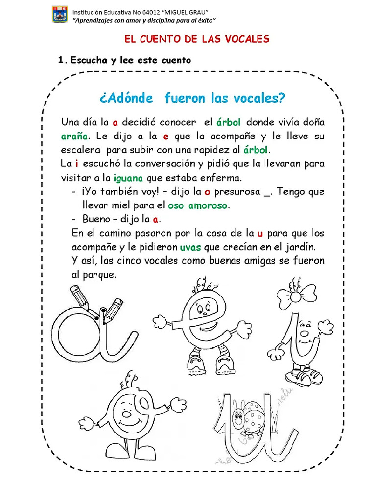 Las 5 Vocales | PDF