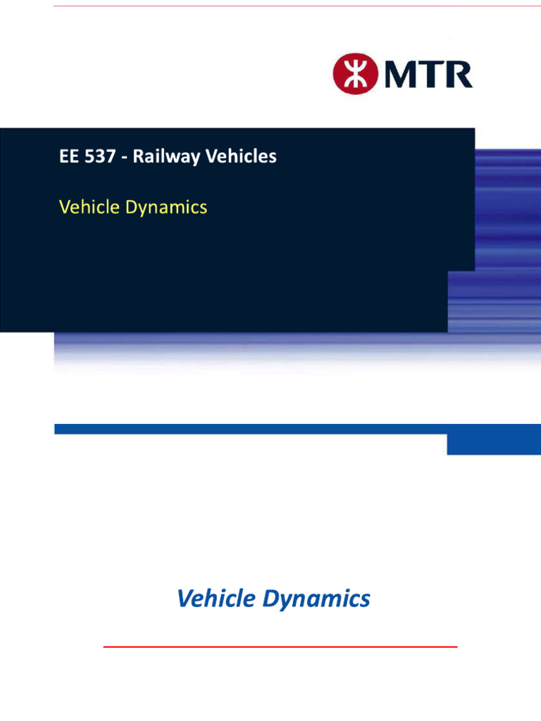 PolyU EE537 - Vehicle Dynamics | PDF