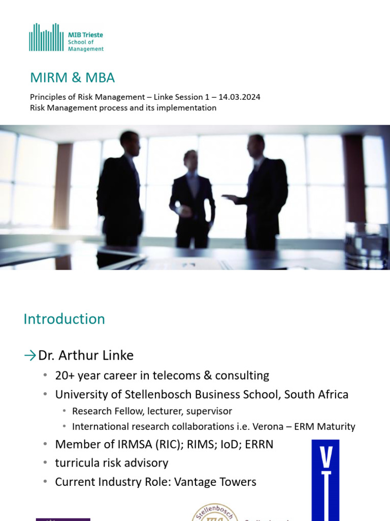 Risk Management Principles Overview | PDF | Risk | Risk Management
