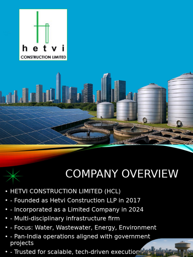 HETVI Construction Company Profile | PDF | Sustainable Development | Renewable Energy