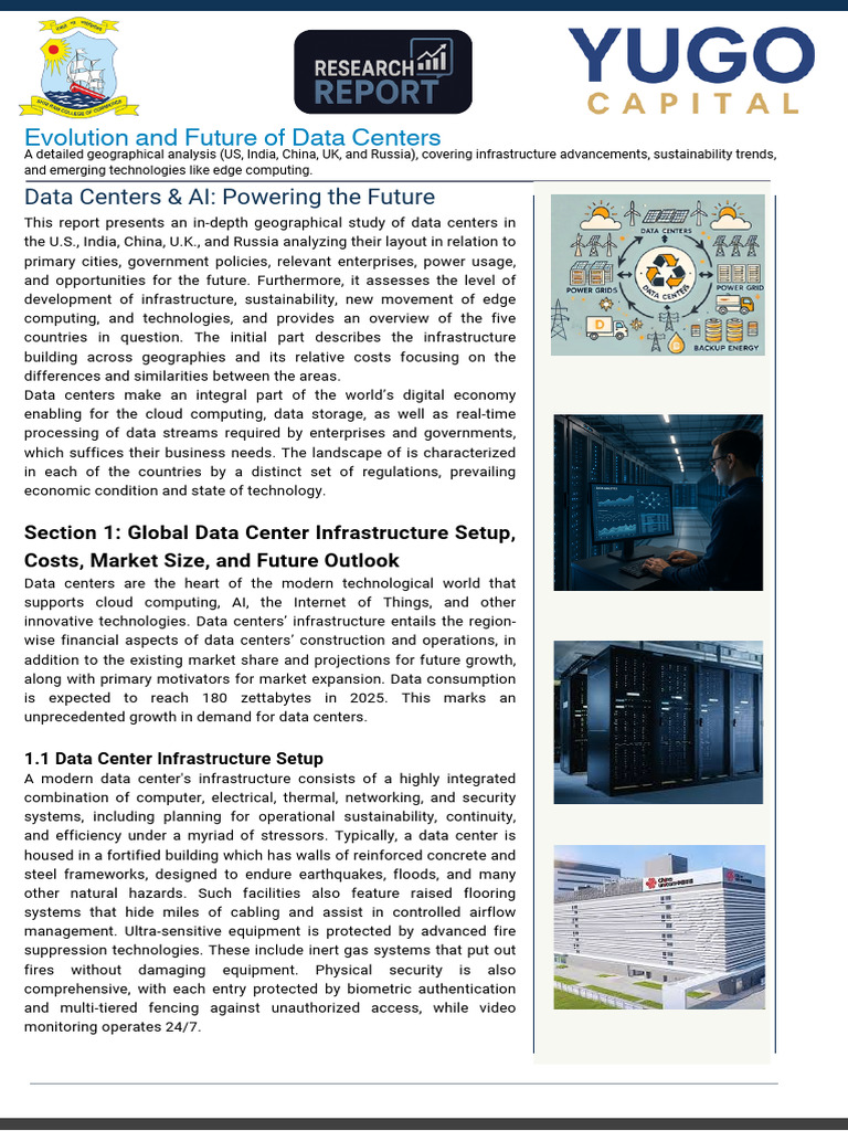 Data Centres Evolution and Analysis Yugo Project | PDF | Data Center | Renewable Energy