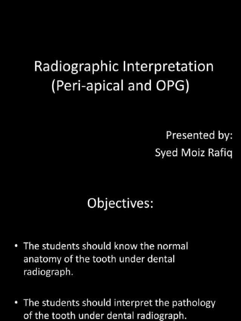 Radiographic Interpretation | PDF