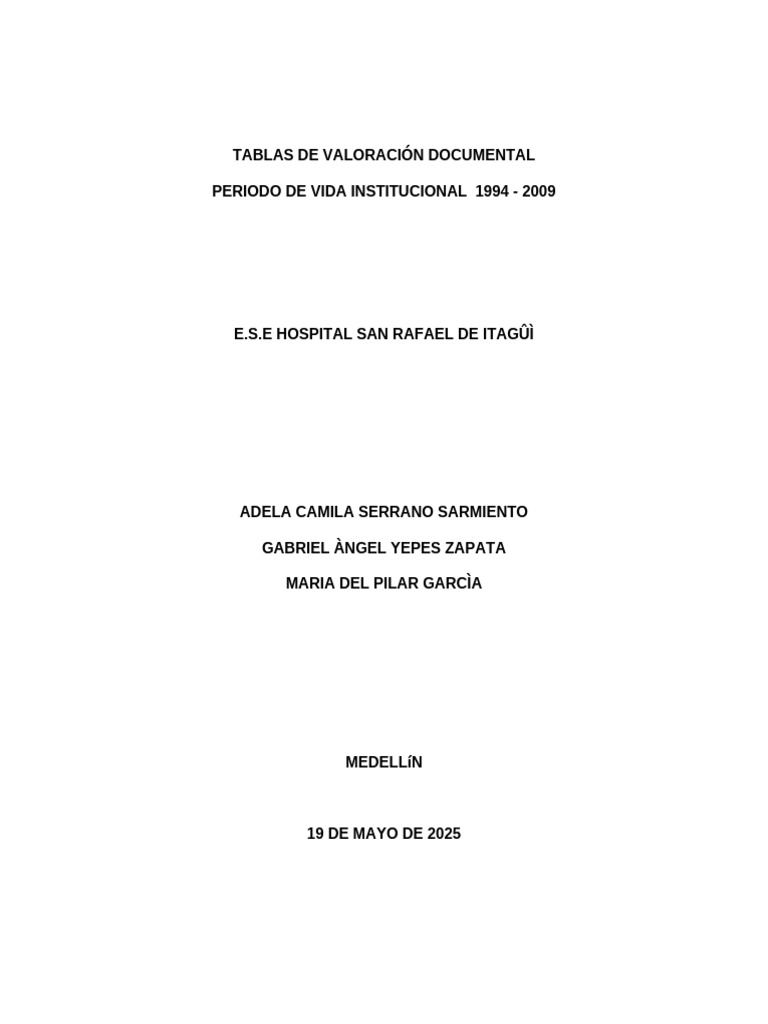 Entregable TVD Presentación | PDF | Hospital | Gestión de registros