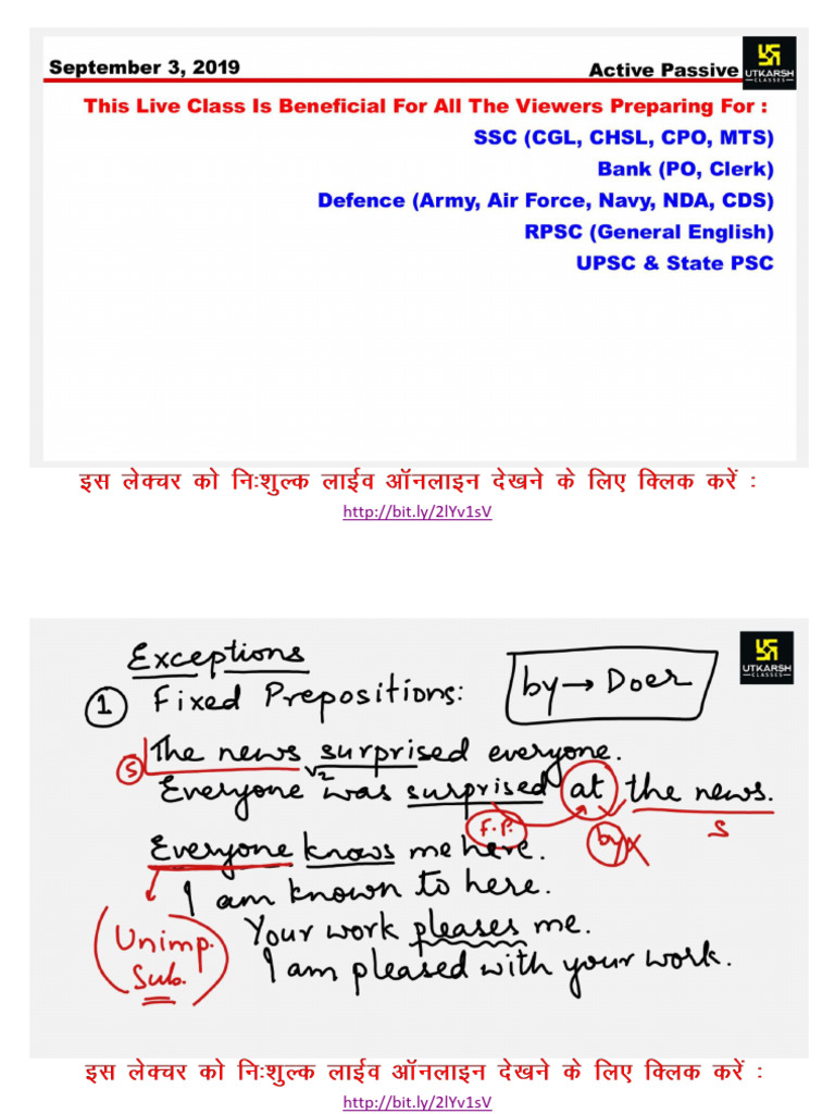 3 Sep. Active Passive by RAVI MORYA Sir | PDF