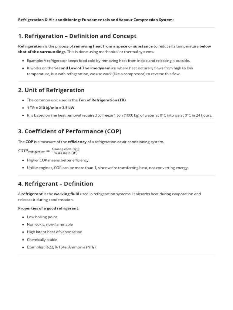 Understanding Refrigeration Basics | PDF | Refrigeration | Thermodynamics