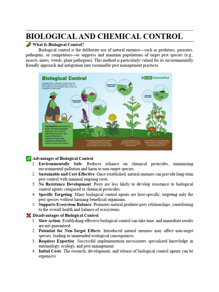 ? Steps in Establishing A Biological Control Program | PDF | Biological ...