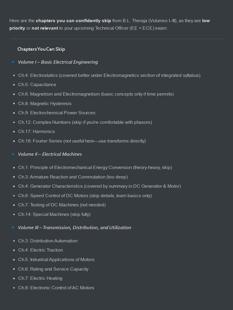 Chapters You Can Skip | PDF
