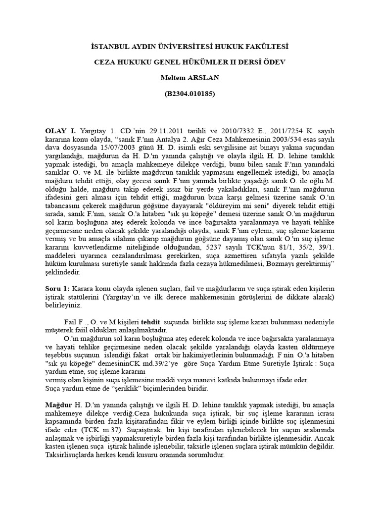 MELTEM ARSLAN Tuketici Hukuku Odev - Docx - Google Dokümanlar | PDF