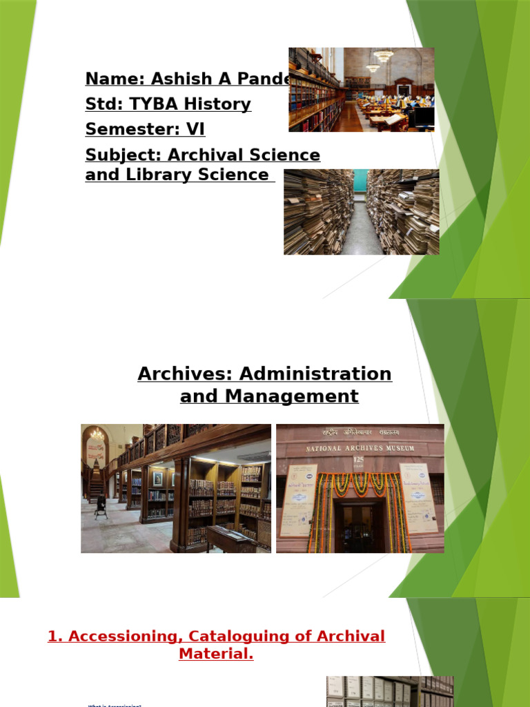 Archival Science | PDF | Archive | Archivist
