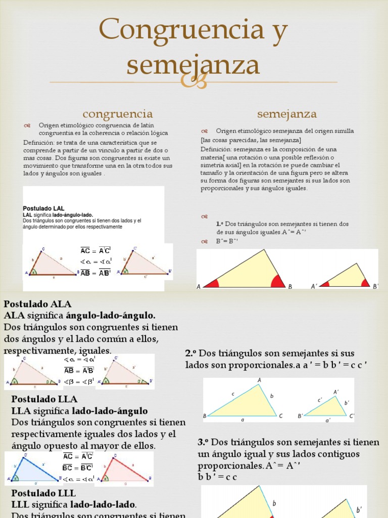 congruencia y semejanza | Triángulo | Geometría