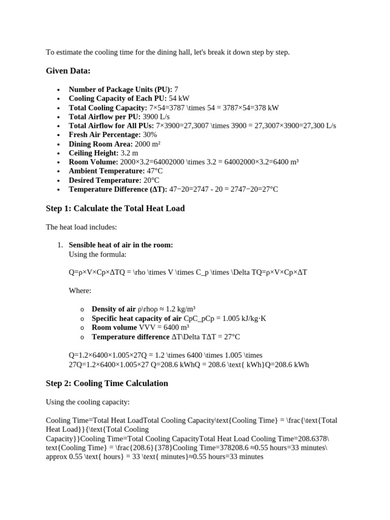 Estimated Cooling Time | PDF