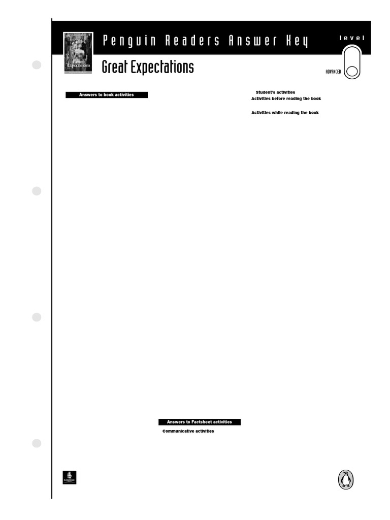 Great Expectations. Answer Key 2001 | PDF | Great Expectations ...