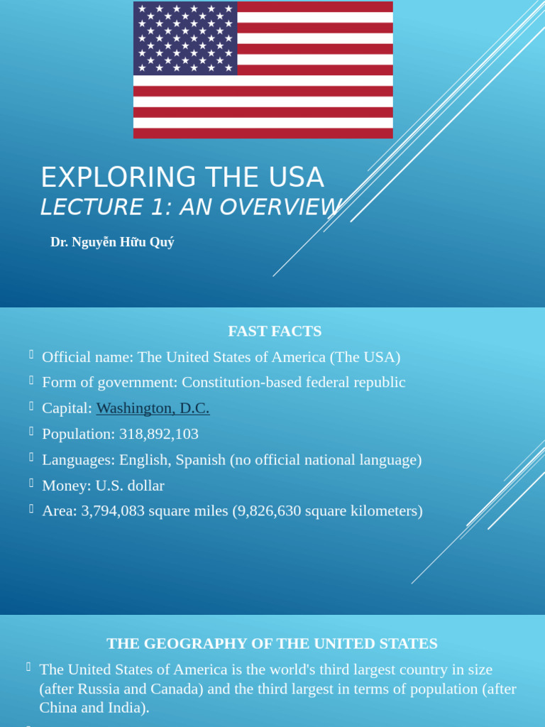 Lecture 1_An Introduction to the USA | PDF | United States Declaration ...