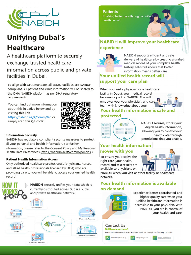 NABIDH Information Leaflet | PDF | Health Care | Medical Record