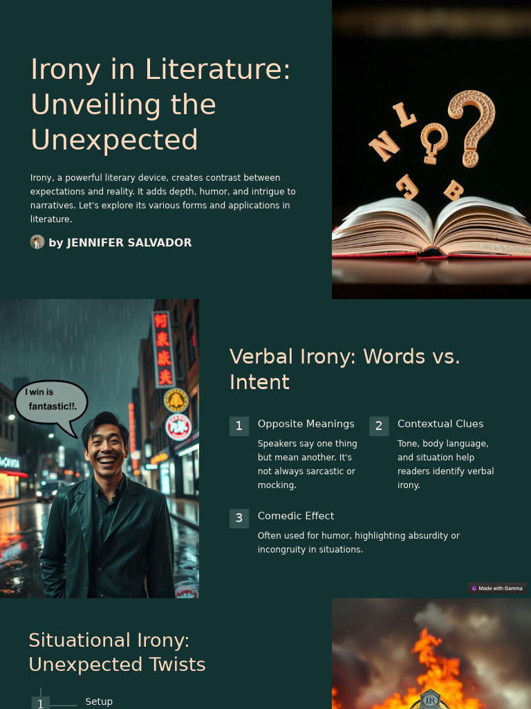 Irony in Literature Unveiling The Unexpected | PDF | Irony | Narrative
