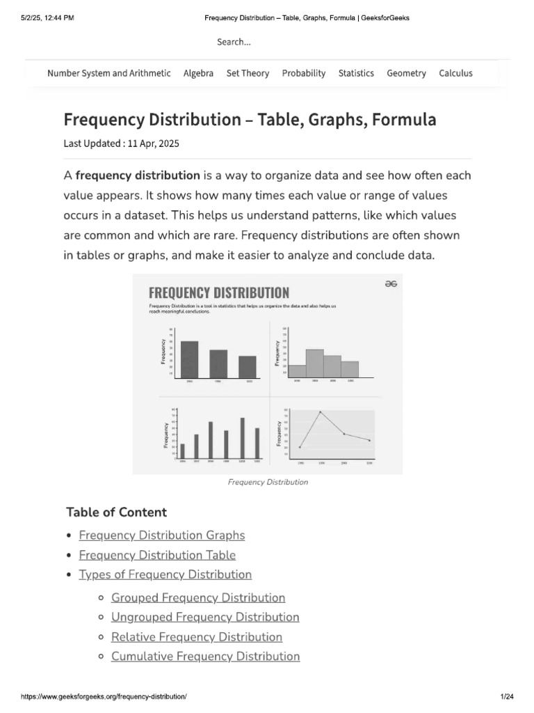 Frequency Distribution | PDF