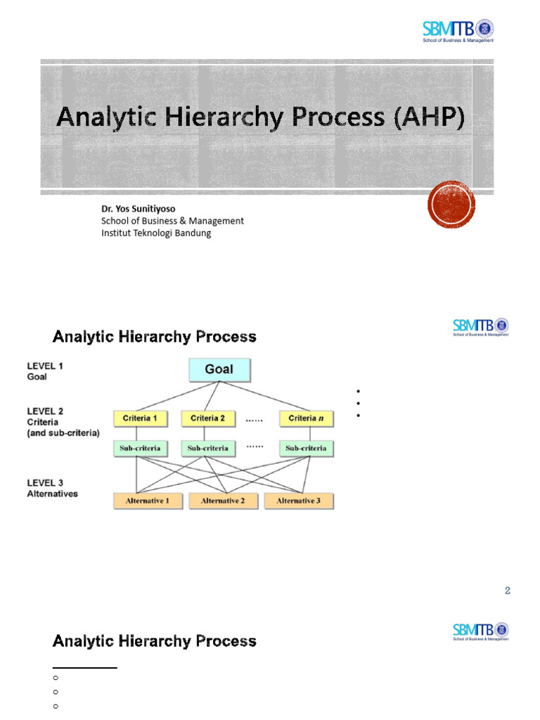 Analysis Hierarchy Process | PDF | Eigenvalues And Eigenvectors | Project Management