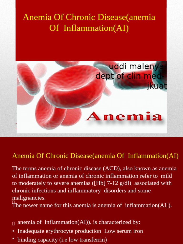1.d Management of Anemia of Chronic Disease-1 | PDF | Anemia | Inflammation