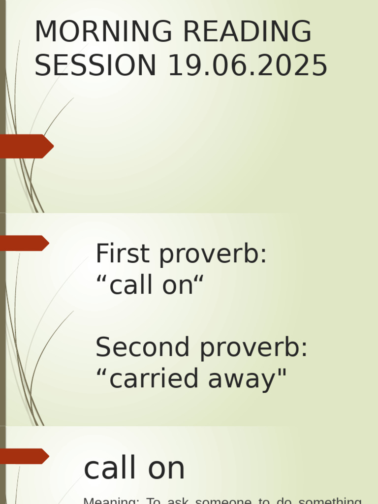 Morning Reading 19.06.2025 | PDF