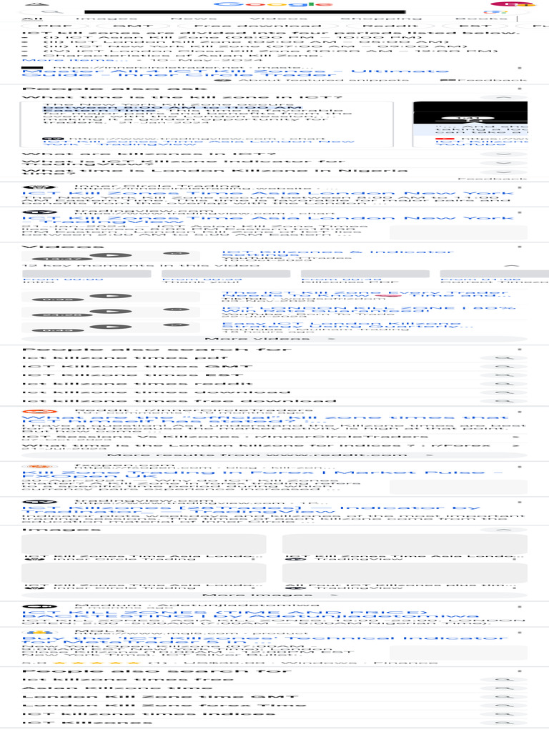 Ict Killzone Times - Google Search | PDF | Foreign Exchange Market ...