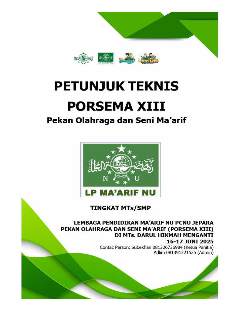 Juknis PORSEMA XIII 2025 Jepara | PDF