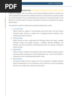 Appelbaum Criteria for Patient Capacity | PDF | Dementia | Medical ...