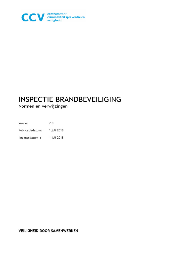 CCV Inspectieschema Normen en Verwijzingen Versie 7.0 | PDF