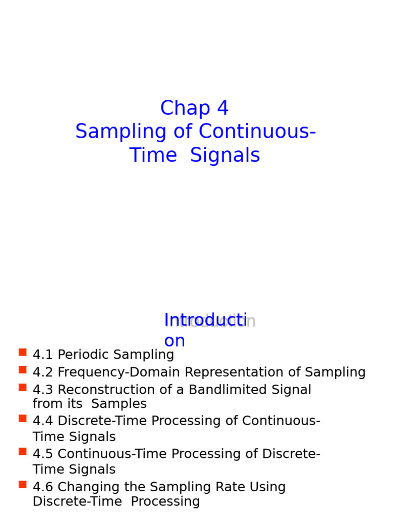 Lecture on sampling | PDF | Sampling (Signal Processing) | Low Pass Filter