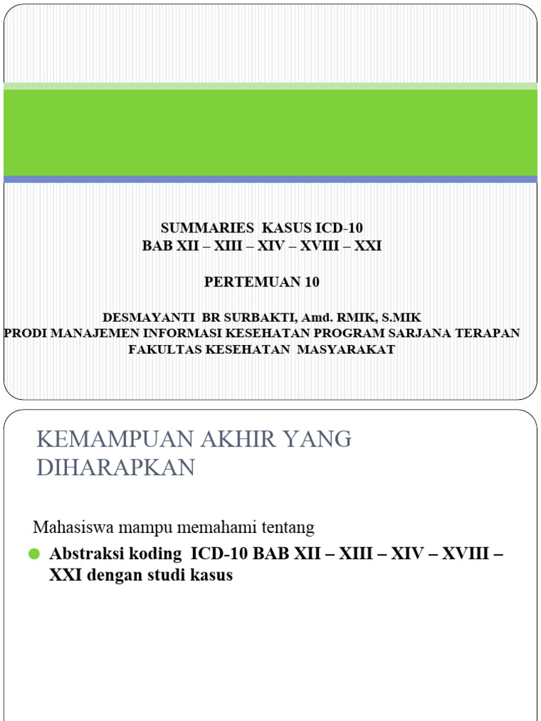 10. Audit Dan Evaluasi Koding Klinis Tingkat 3 MIK | PDF