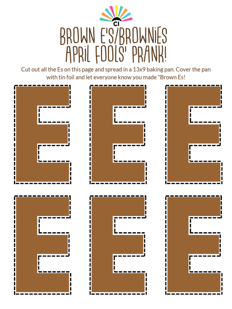Brownie April Fools Prank 1 | PDF