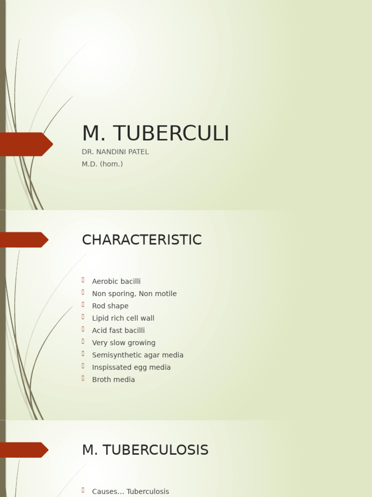 M.tuberculi 2nd Year | PDF | Tuberculosis | Mycobacterium Tuberculosis