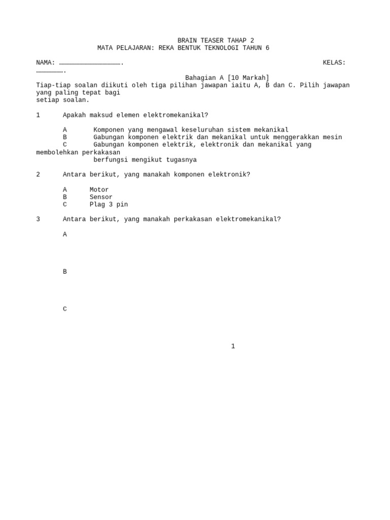 Skema Jawapan RBT Tahun 6 | PDF