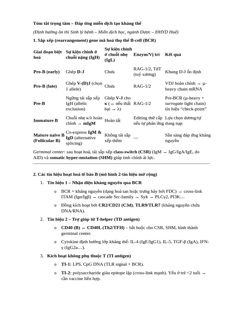Bài 6 - Đáp ứng miễn dịch qua kháng thể | PDF