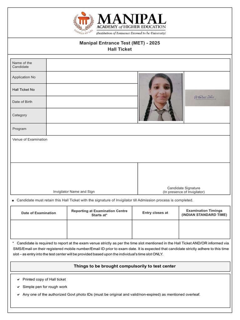 Hall Ticket | PDF | Identity Document | Mobile Device