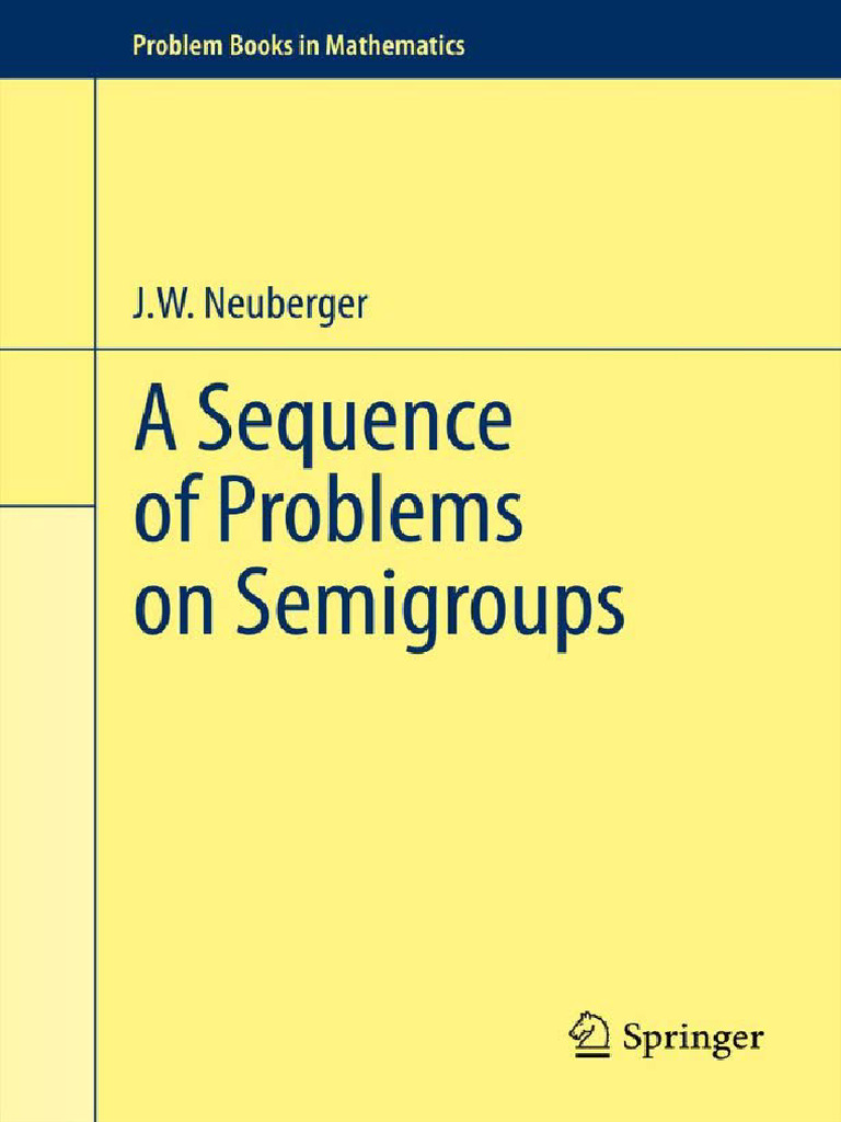 A Sequence of Problems On Semigroups | PDF | Function (Mathematics) | Eigenvalues And Eigenvectors