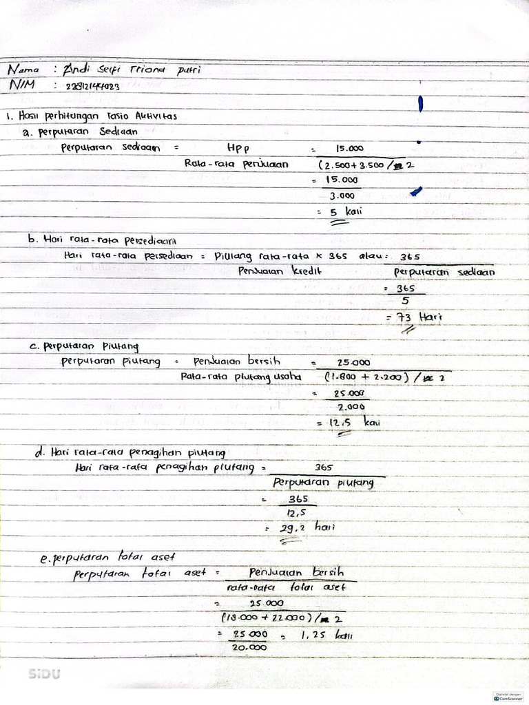 Andi Selfi Triana Putri - Tugas ALK - P7 | PDF