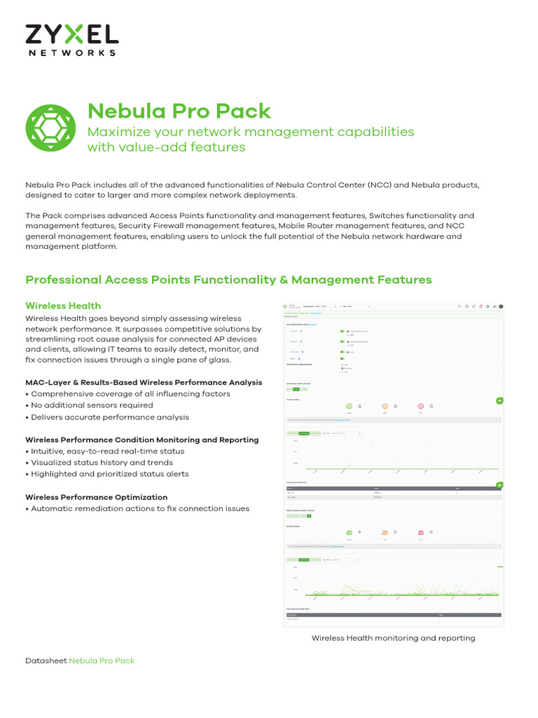 Nebula Pro Pack Datasheet | PDF | Computer Network | Wi Fi