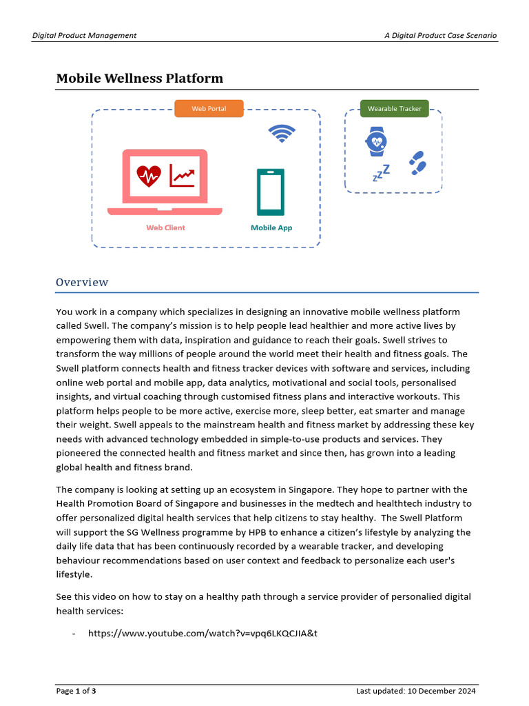 Mobile Wellness Platform Case Study | PDF | Physical Fitness | Fitbit