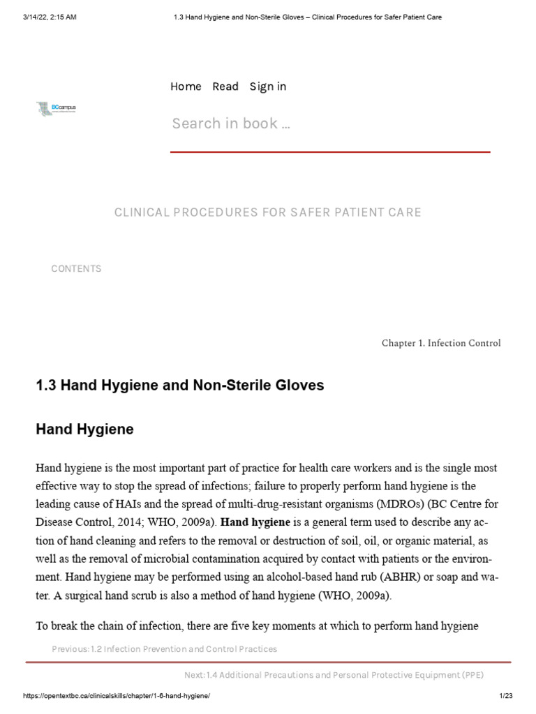 Lecture 9 - Hand Hygiene and Non-Sterile | PDF | Hand Washing | Allergy