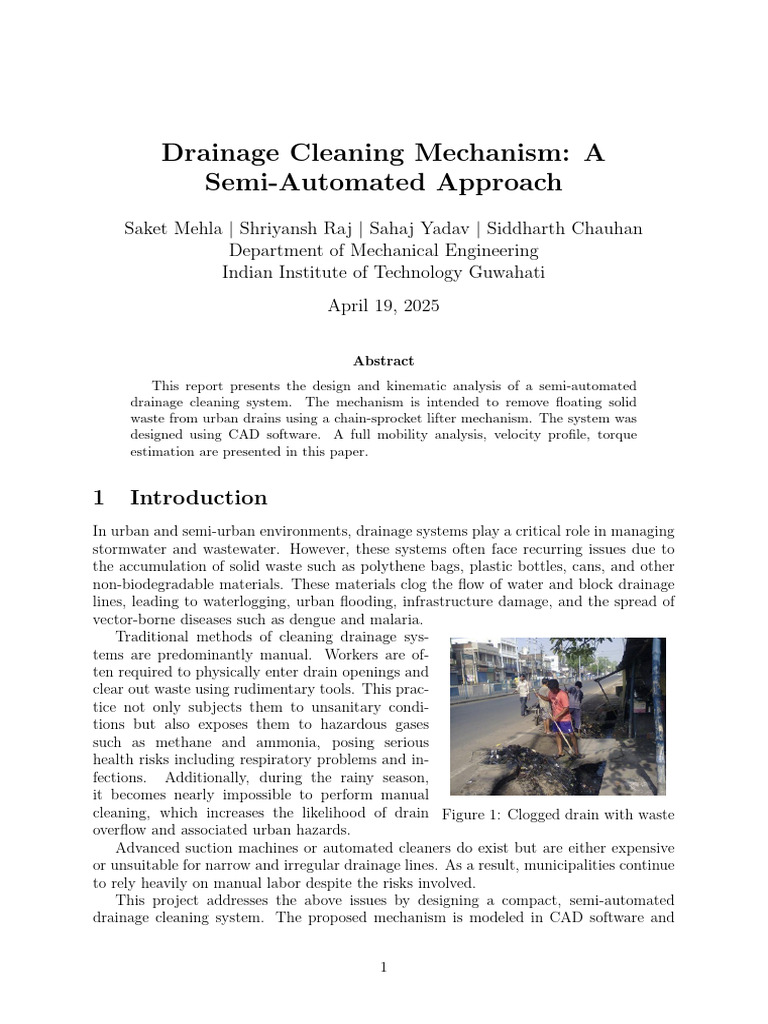 KOM Sewage Cleaning System | PDF | Mechanical Engineering