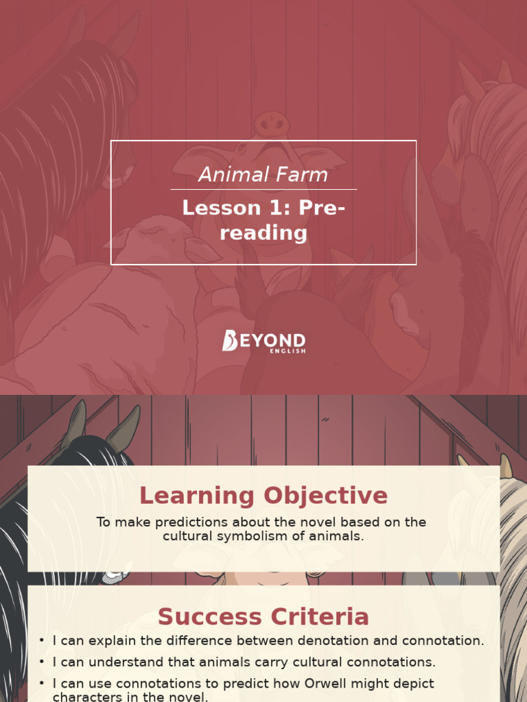 Animal Farm Lesson 1 | PDF