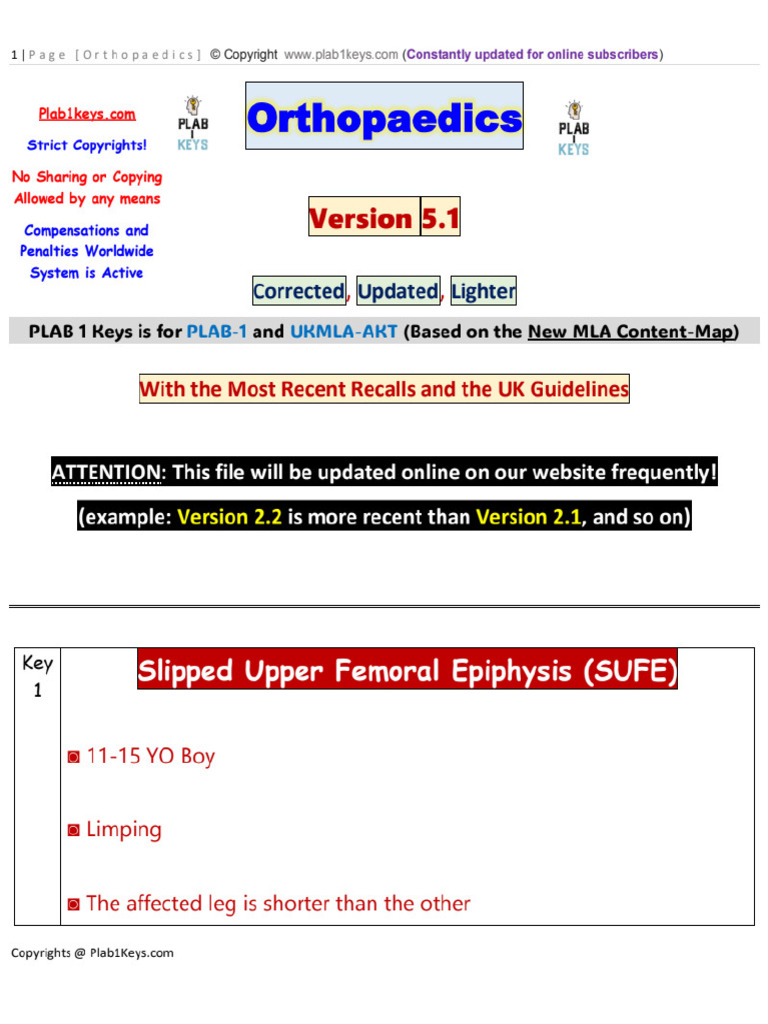 Orthopedics | PDF
