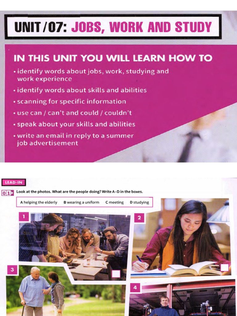 Unit 7 Jobs, Work and Study | PDF