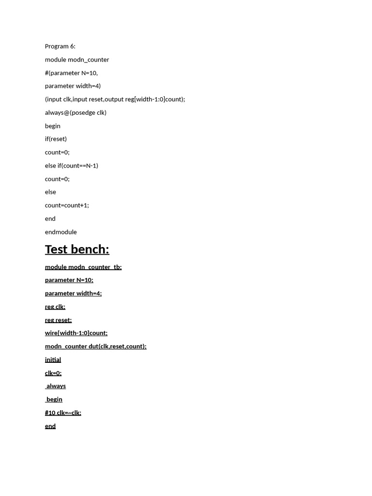 Counter Program | PDF