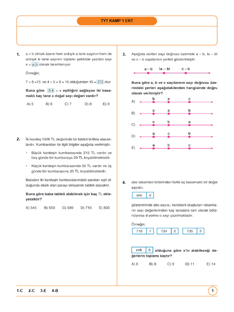 Tyt Kamp 1 Ert | PDF