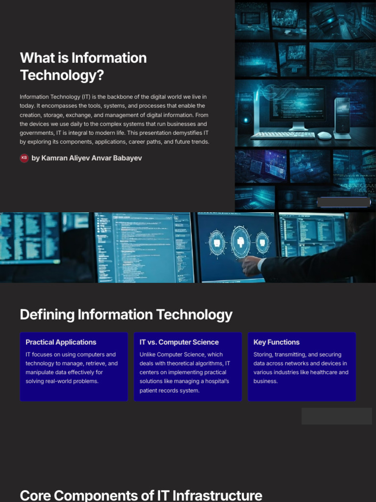 What Is Information Technology | PDF | Computer Network | Computer Security