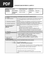 Grade 5 Music and Arts Lesson Plan | PDF | The Arts